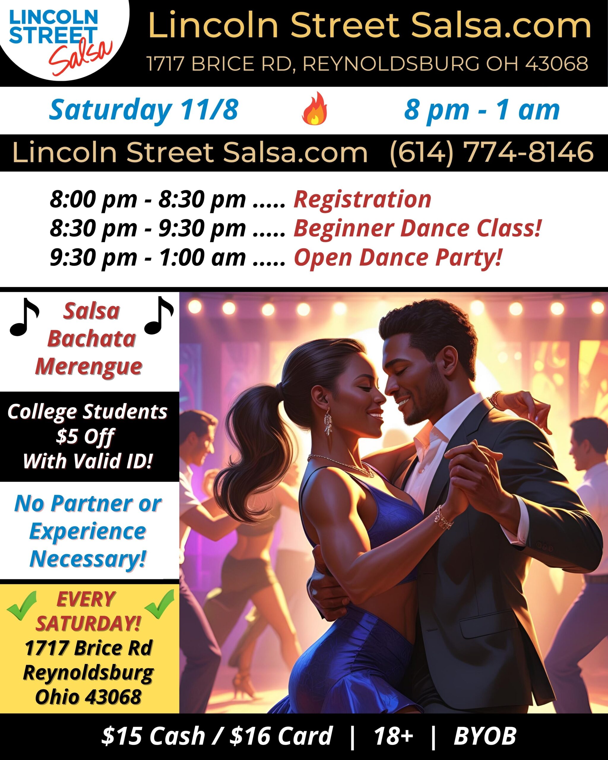 Salsa Dancing in Columbus Ohio, Saturday, November 8, 2025 – 1 ...